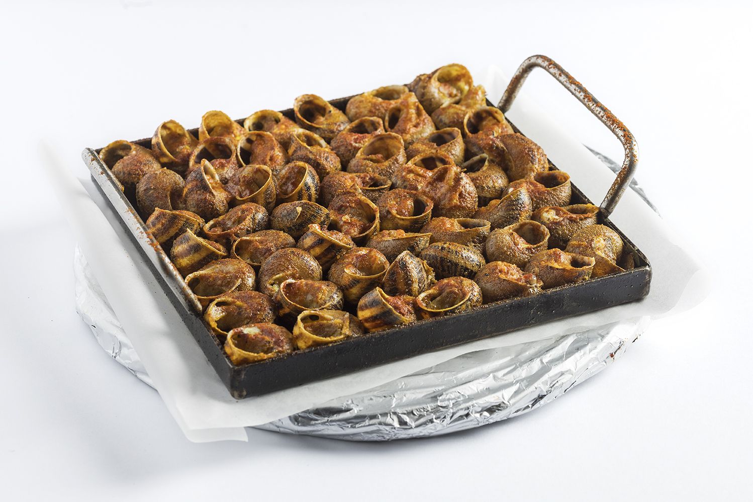 Caragols a la llauna