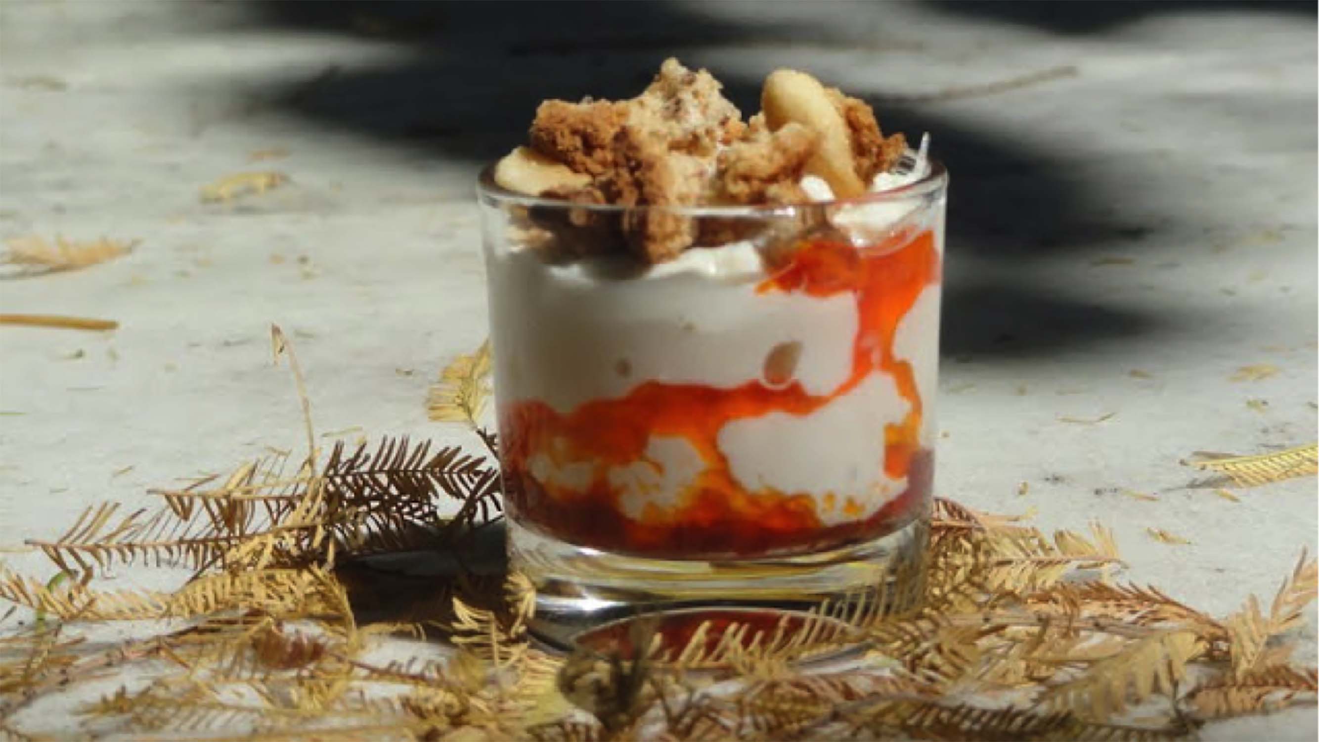 Gotet de brandada de bacallà amb pipes caramelitzades